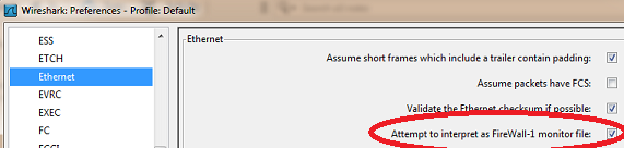 Configure Wireshark for Checkpoint "fw monitor" Analysis