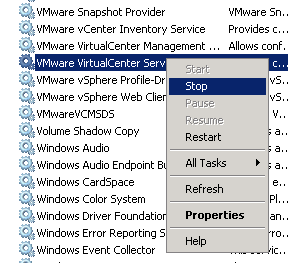 Purge and Shrink vCenter Database - tech :: stuff